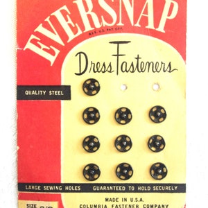 Vintage Sewing Notions: 1930s Snaps - Starsnap Eversnap Liberty Great ...