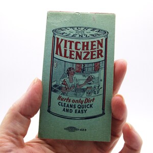 Vintage Advertising Notebook / Note Pad: Kitchen Klenzer "hurts Only ...
