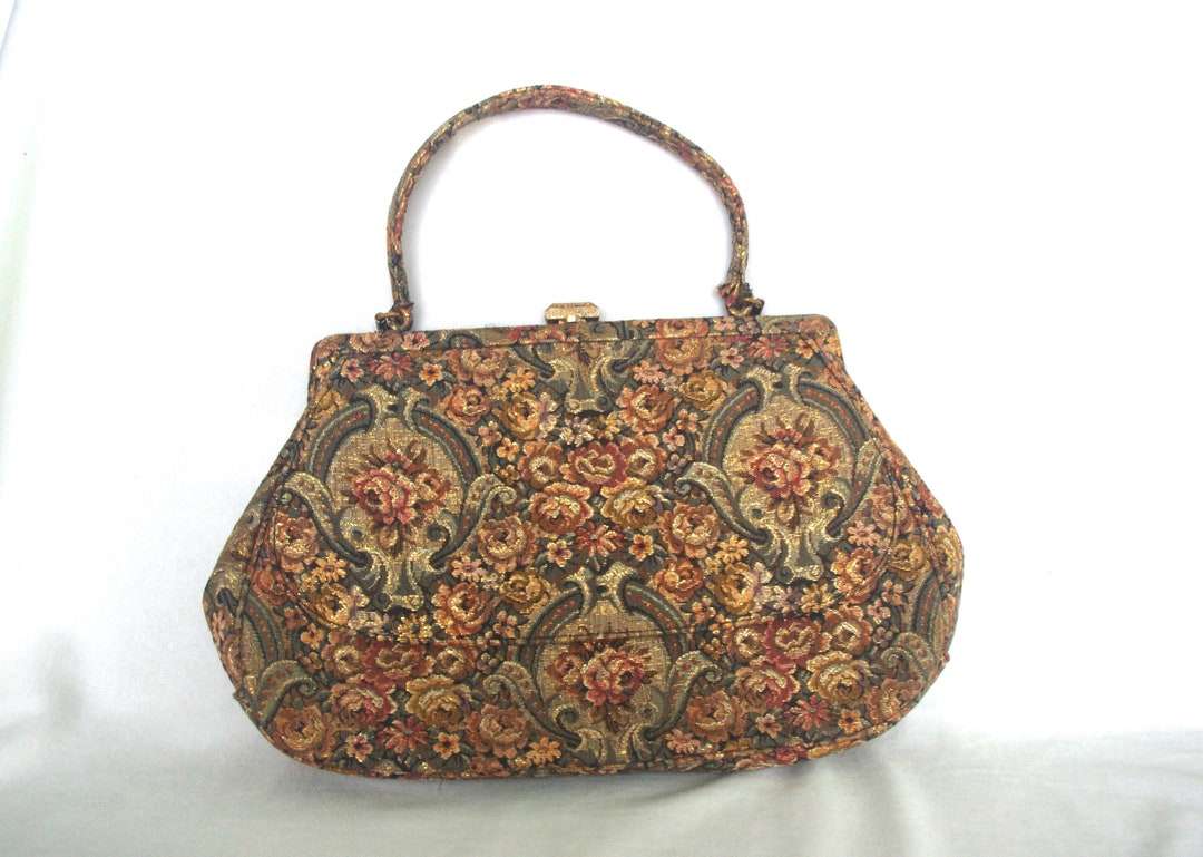 Vintage MCM / 1960s / 60s Handbag / Purse: "palizzio New York" Tapestry ...