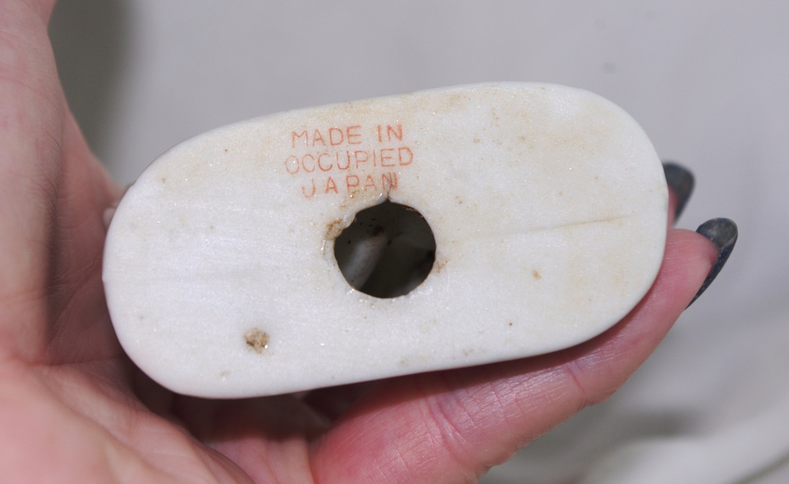 Vintage Figurine: Windswept Woman in White Occupied Japan | Etsy