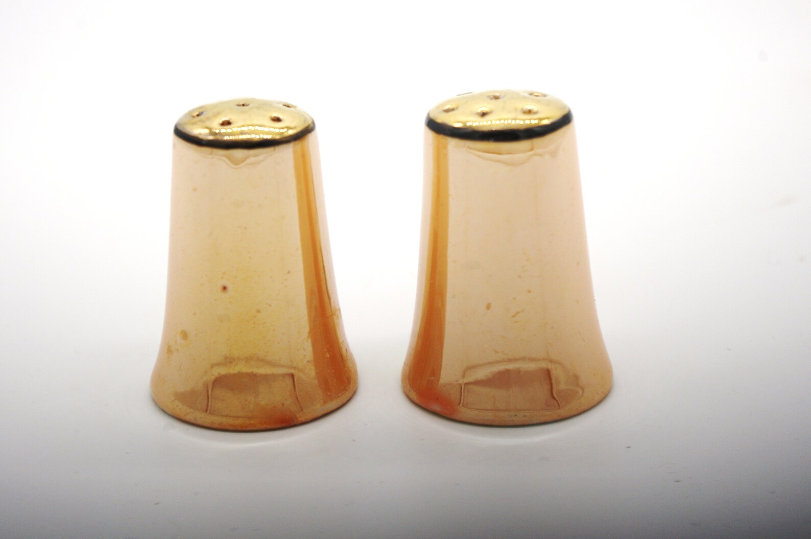 Vintage Orange Lusterware Salt and Pepper Set Lustreware Pink | Etsy