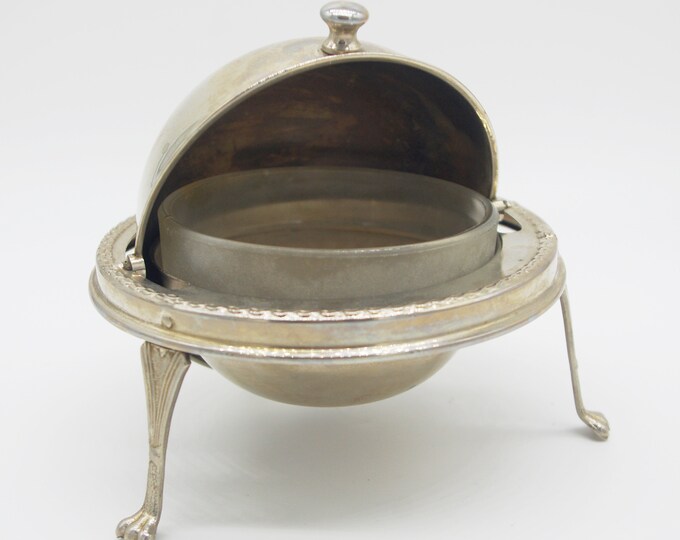 William Adams Silver Revolving Dome Butter / Caviar Dish Sheffield ...