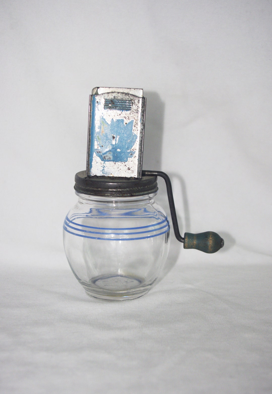 Vintage Nut Chopper / Grater / Grinder: Hazel Atlas, Blue Cold Paint ...