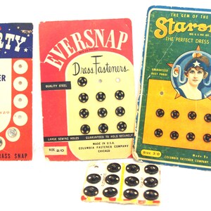 Vintage Sewing Notions: 1930s Snaps - Starsnap Eversnap Liberty Great ...
