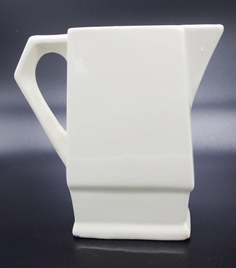 Vintage Ceramic Pitcher / Large Creamer Blue & White Flow Blue - Etsy