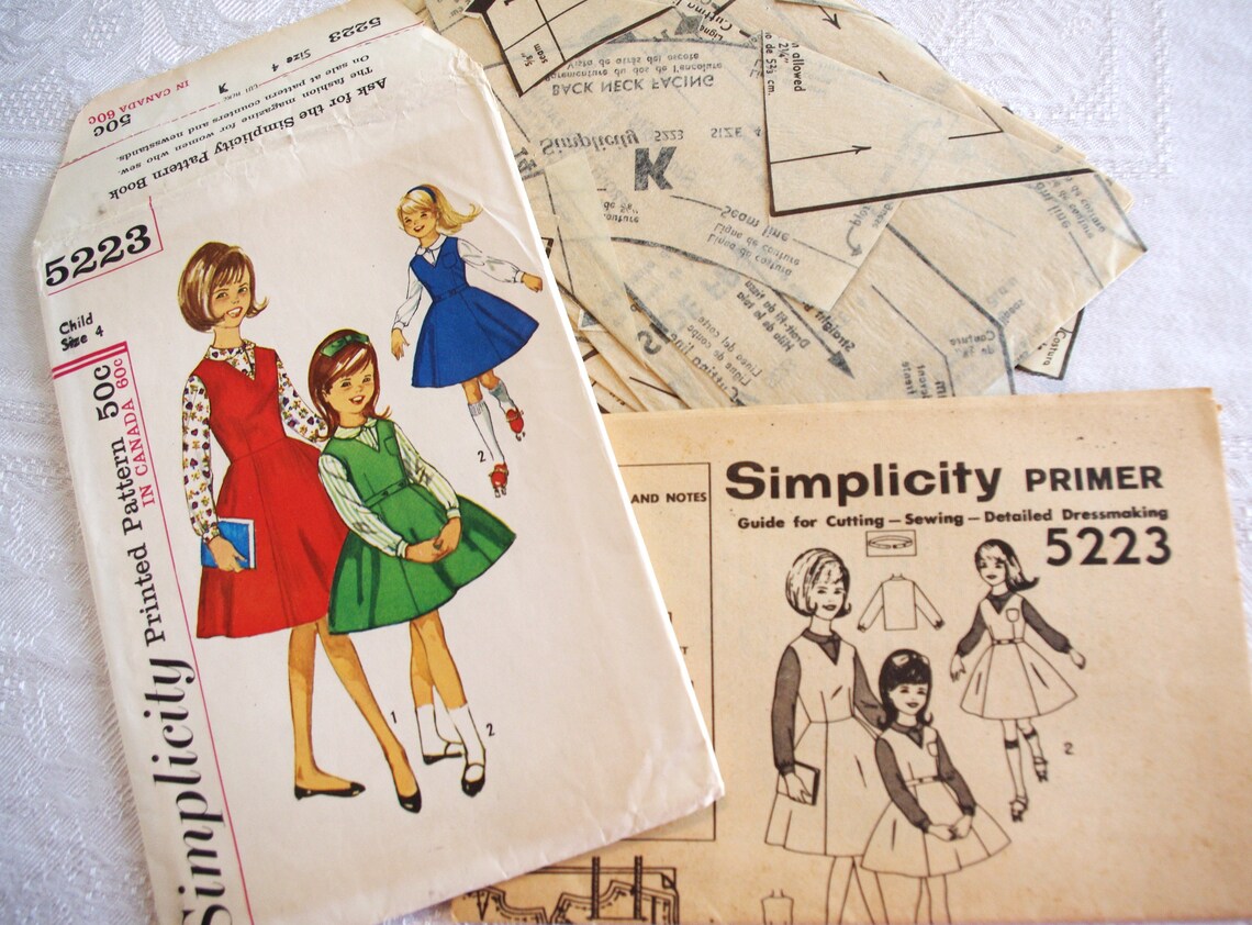 Vintage 1960s Simplicity Pattern: Child's / Girl's - Etsy