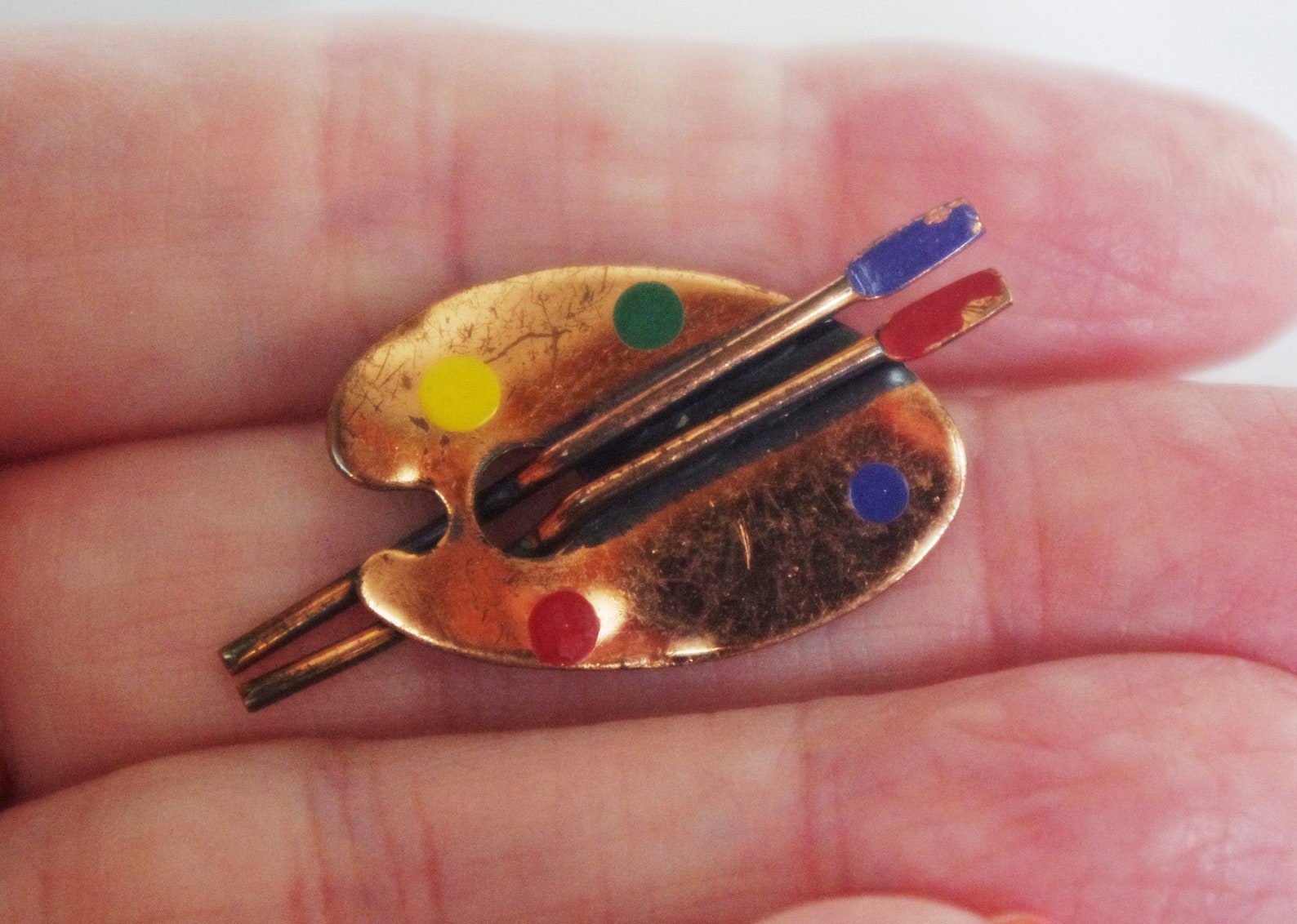 Vintage Small Brooch / Pin MCM / 1950s / Modernist: Copper, Artist's ...