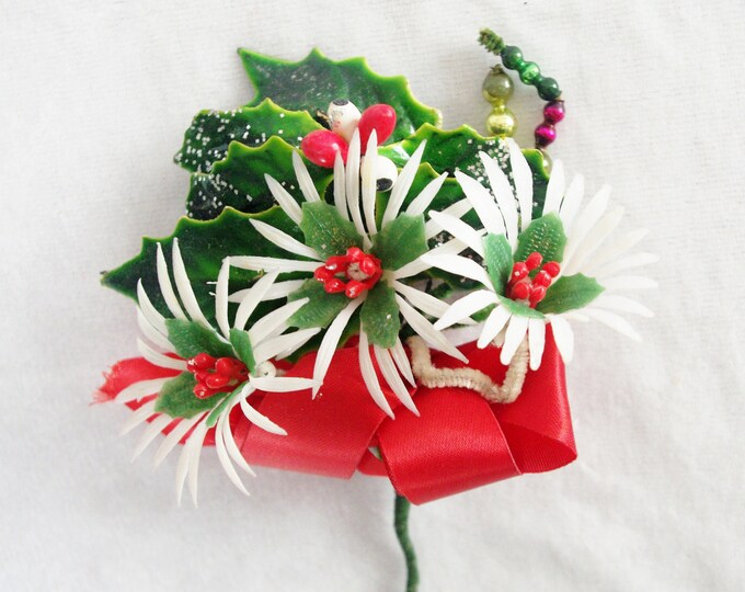 Vintage Christmas Corsage Bells Balls Bling - Etsy