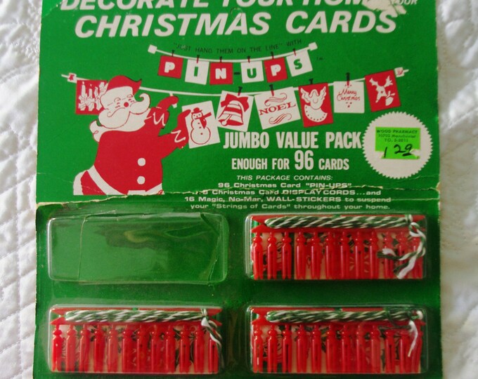 Christmas Card "pin-ups" Card Hangers Pins NIP 1960s / 1966 - Etsy