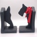 Wood / Wooden Bookends: Folk Art Black Scottie / Scottish - Etsy