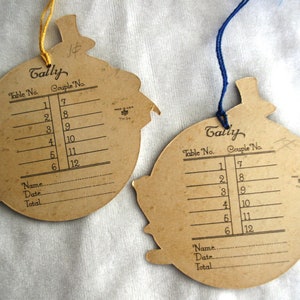 CHOICE - Vintage Art Deco Bridge Tally / Score Card: Pilgrim Chasing a ...