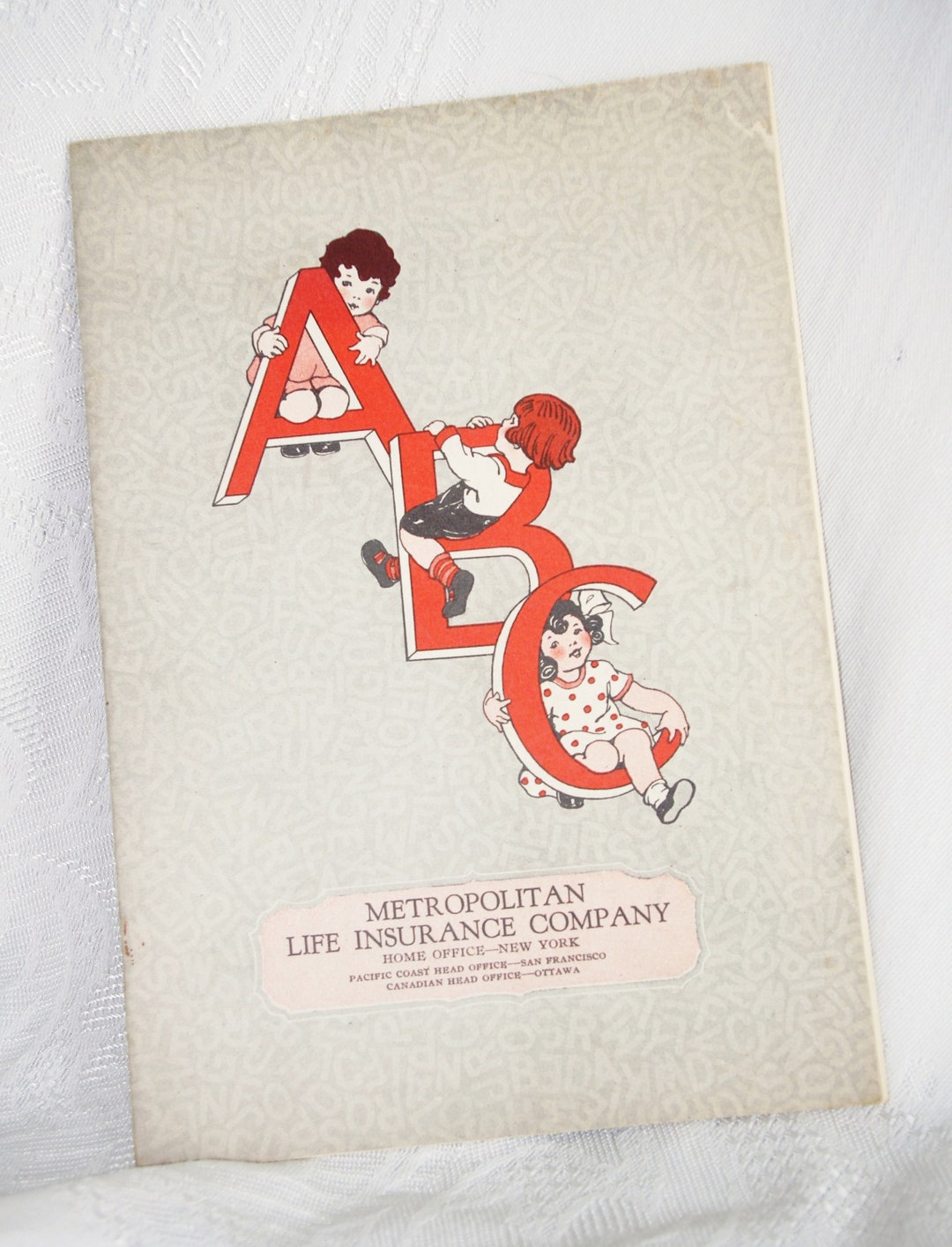 Vintage ABC Coloring Booklet: 1920s Metropolitan Life Insurance ...