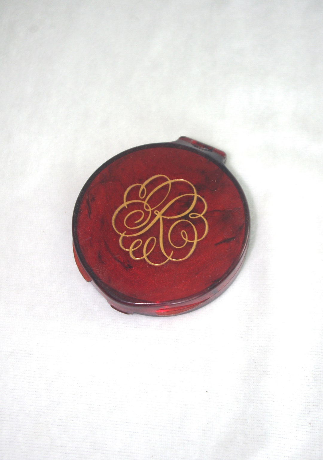 Vintage Compact: "revlon Love-pat" Tortoise Shell Brown W/ "r" Logo ...