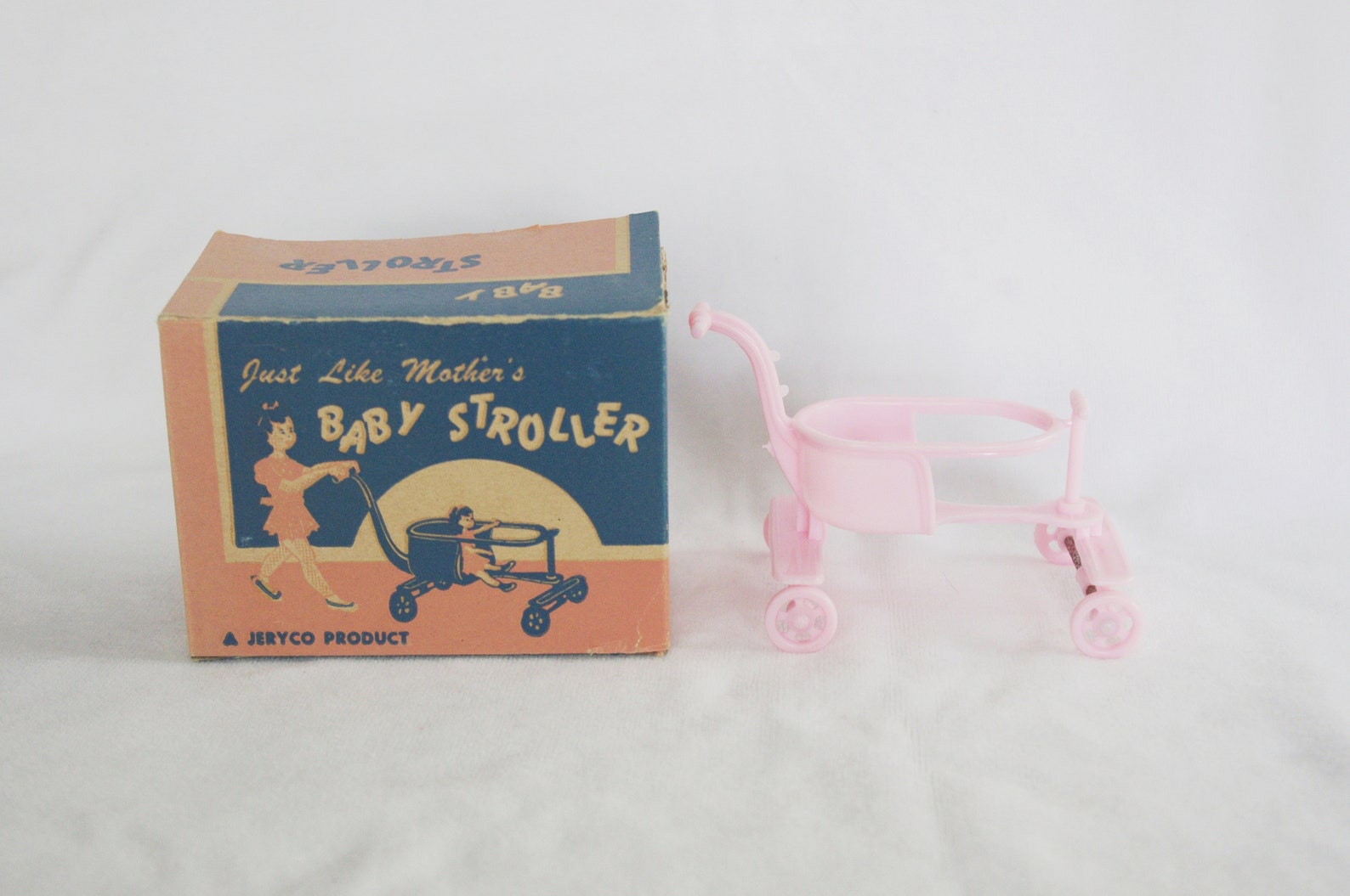 Vintage Toy Stroller: Jeryco Product, "just Like Mother's" Pink Hard ...