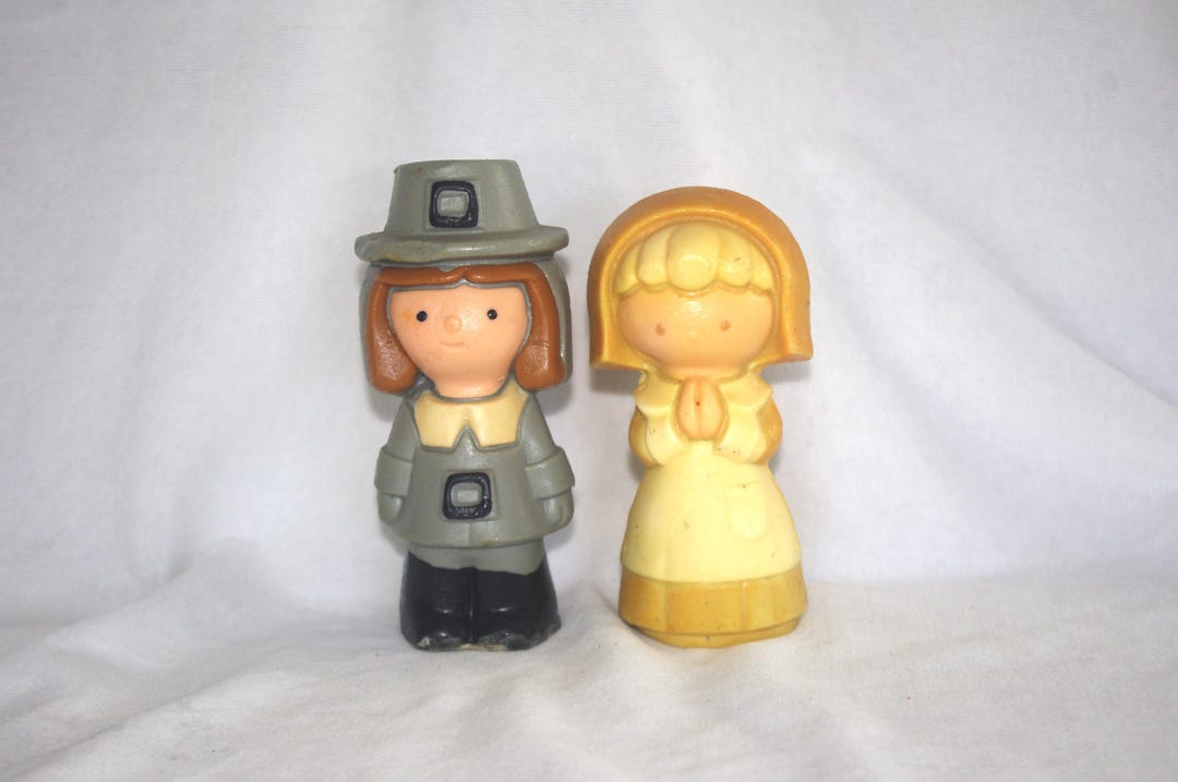 Vintage Thanksgiving Candles / Set: Pilgrim / Puritan Couple / Woman ...