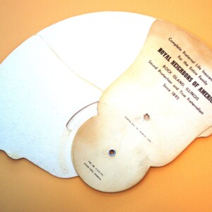 Vintage Cardboard Folding Advertising Fan: Spring Flowers / Royal ...