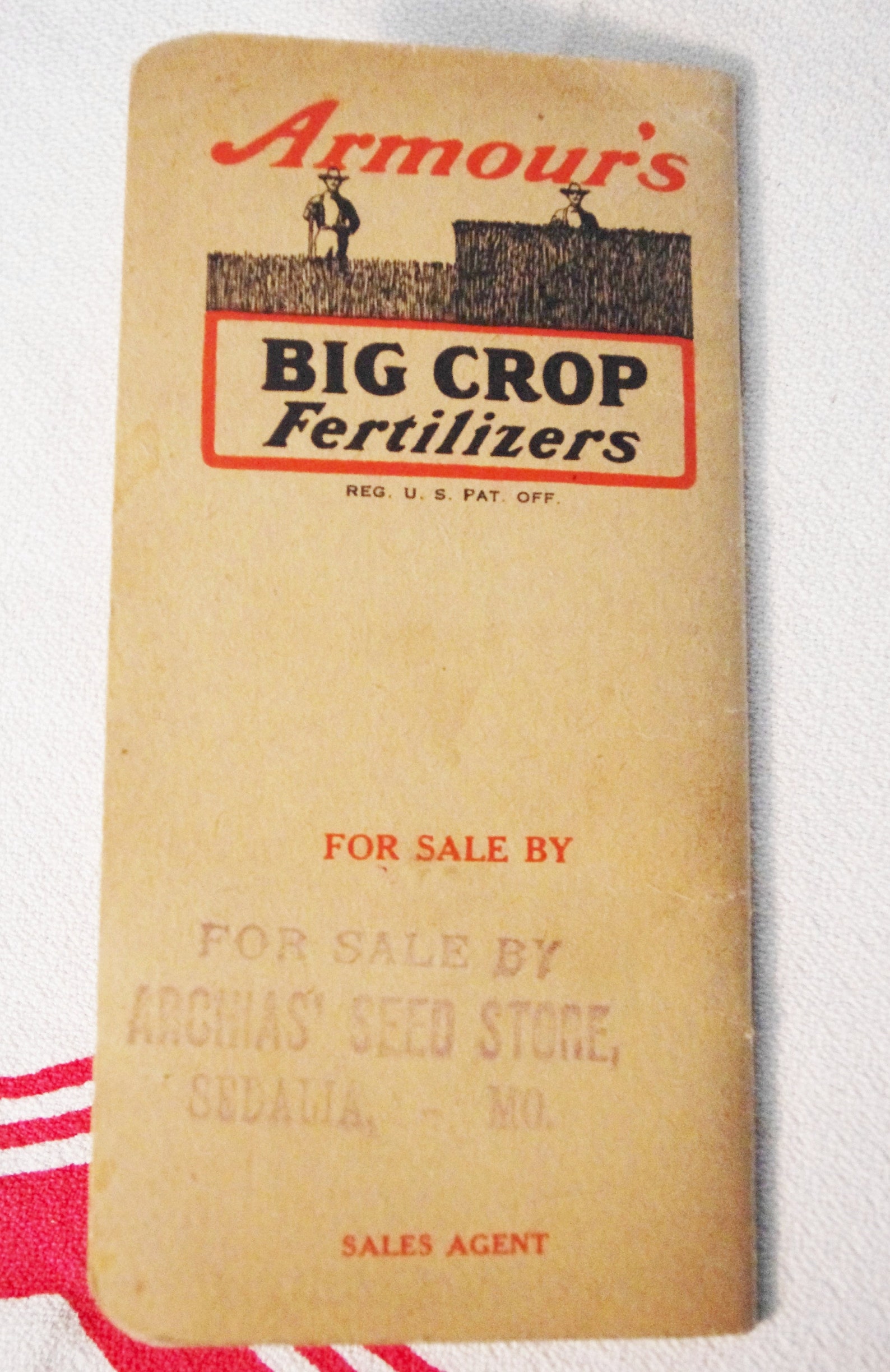 Vintage Advertising Notebook / Note Pad: Armour Big Crop | Etsy