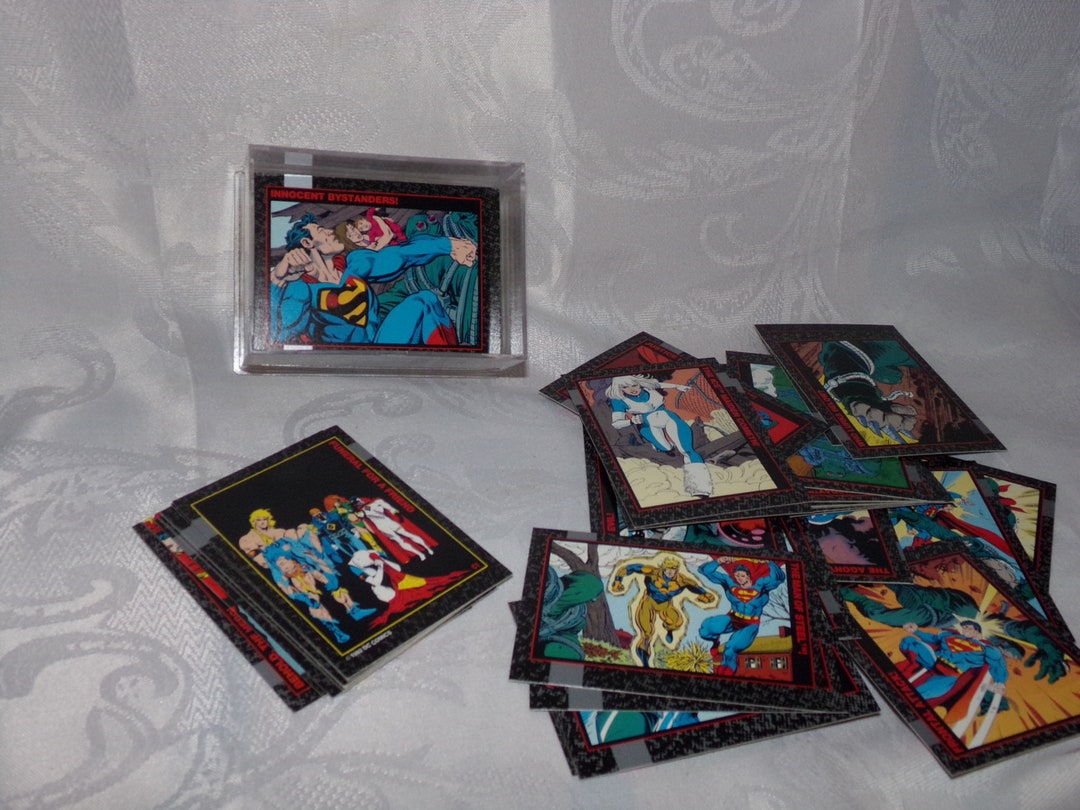 Vintage Super Hero Trading Cards / D C Comic Trading Cards / Collection ...