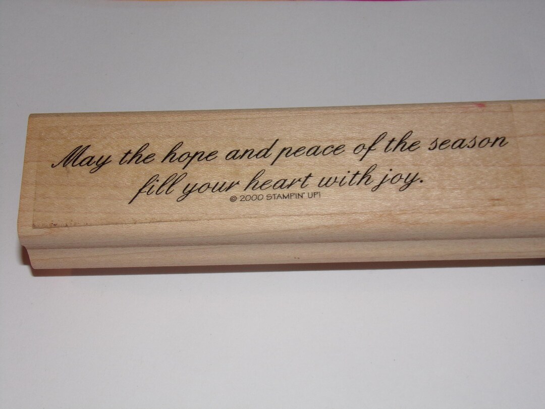 Vintage Rubber Stamp / Kind Words on a Rubber Stamp / Verbiage Happy ...