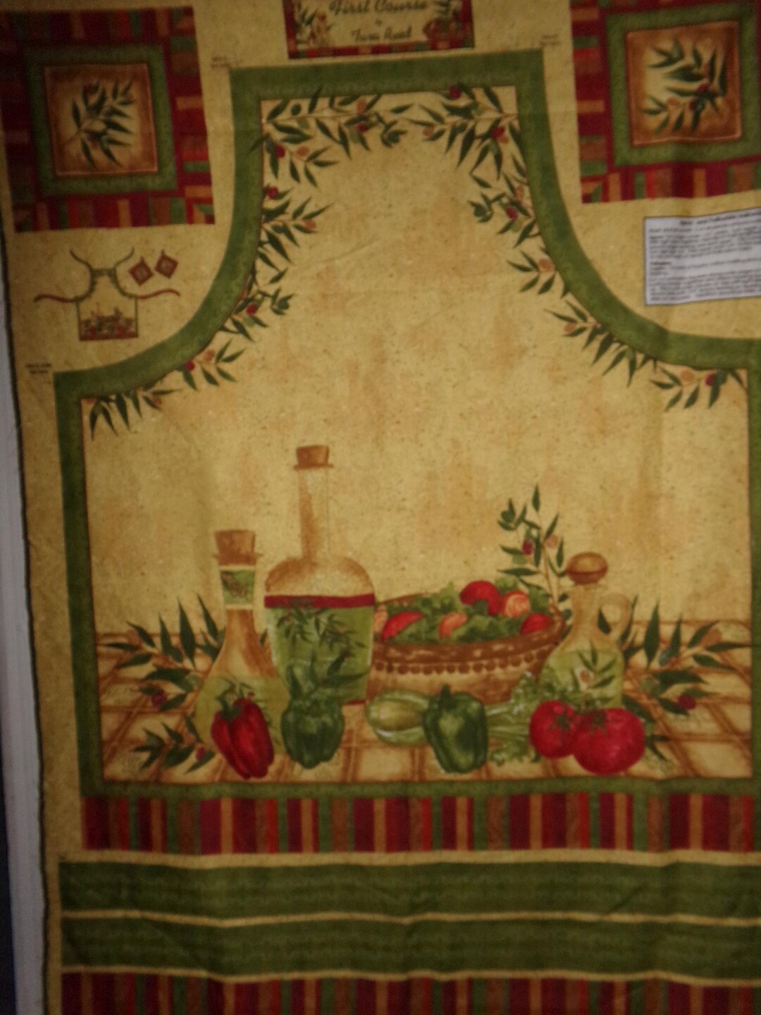 Vintage Apron Panel / First Course Apron / Tara Reed Apron Panel ...
