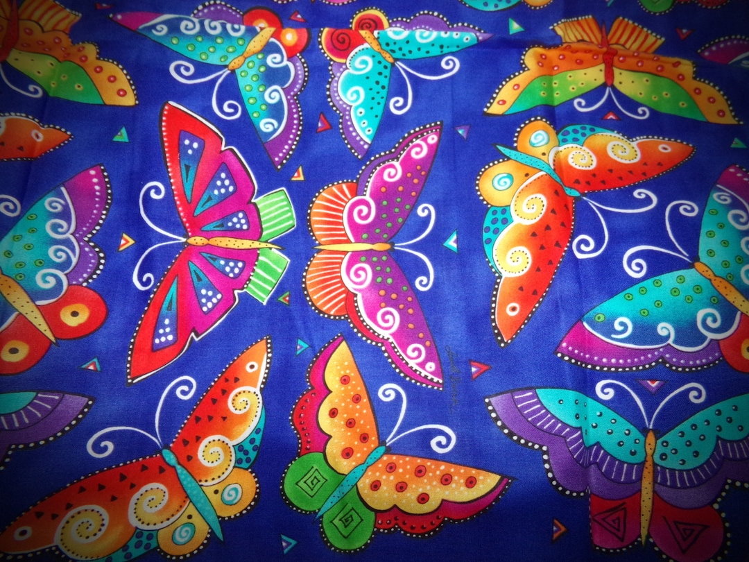 Vintage Fabric by Laurel Burch / Obsolete Fabric by Laura Burch ...