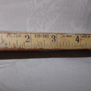 Vintage Carpenter Ruler / Victor Zig Zag Wooden Ruler / Antique ...