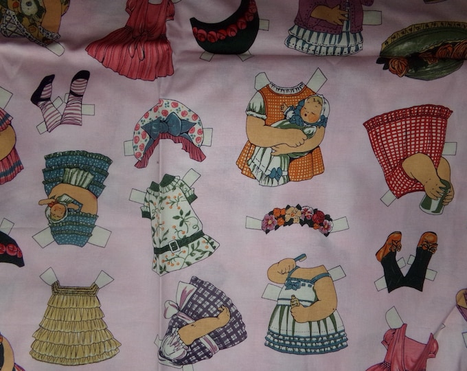 Paper Doll Cloths Fabric / Large Print Paper Doll Cloths Fabric / Out ...