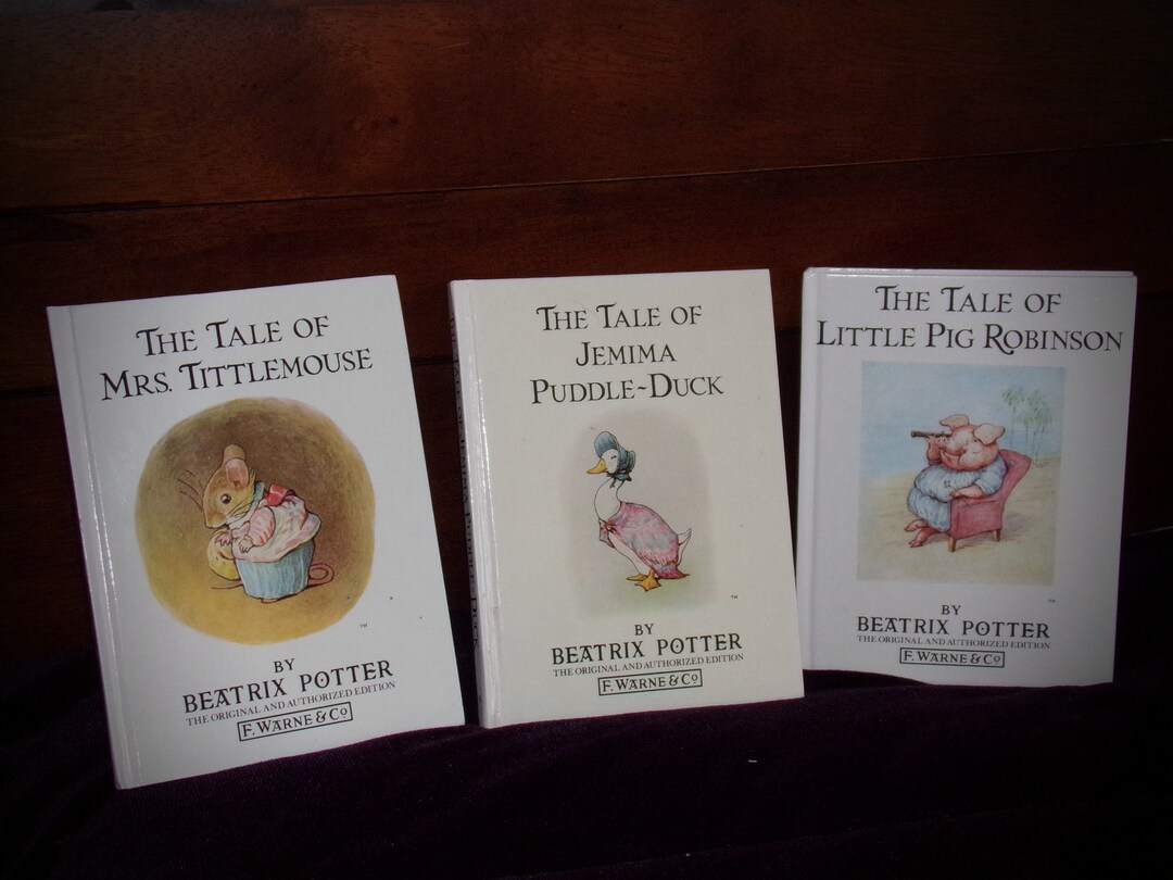 Childrens Books / Beatrix Potter Set of 3 Books / Tale of Jemima Puddle ...