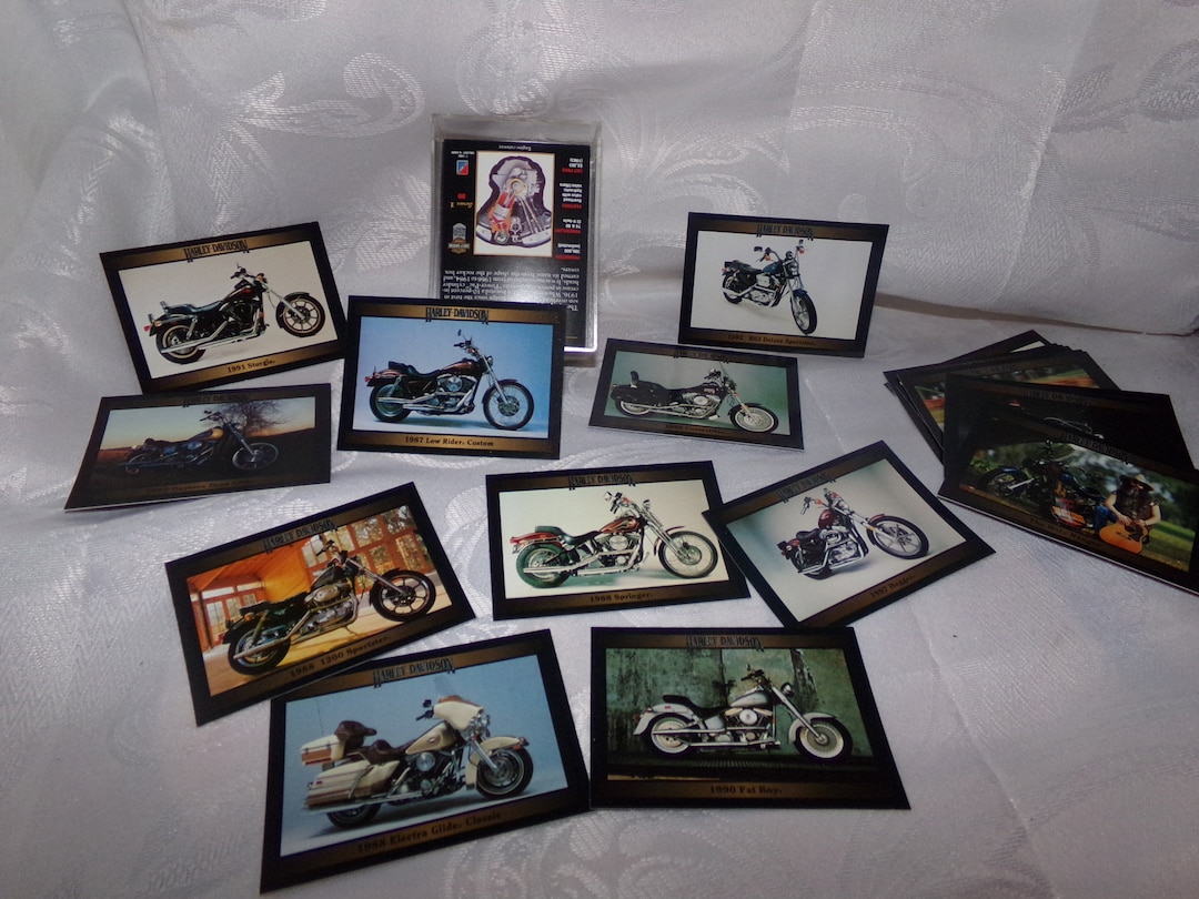 Vintage Harley Davidson Trading Cards / Collectors Set of 100 Harley ...