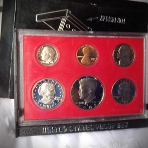 Vintage 1981 Proof Coin Set / United States Proof Set / Coin Collector ...