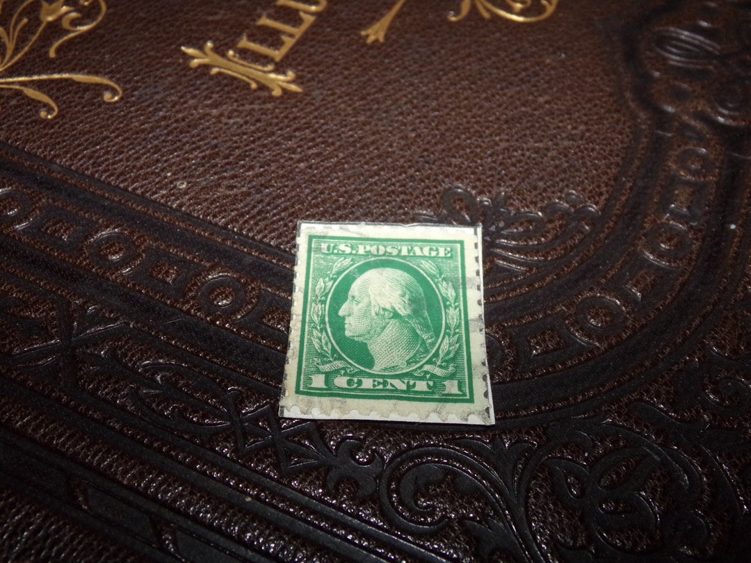 Vintage One Cent Stamp / George Washington 1928 Stamp / Collectible One ...