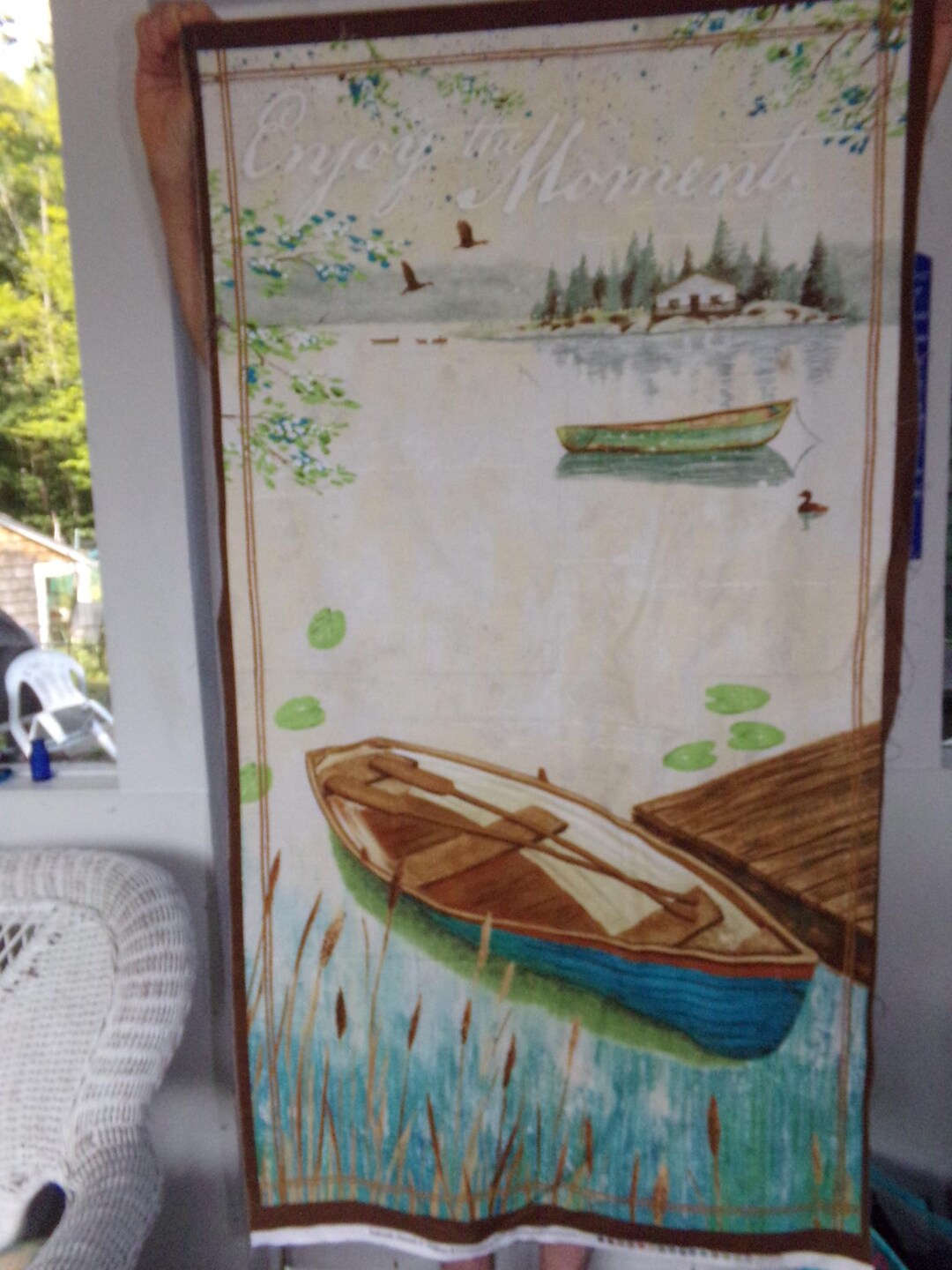 Vintage Fabric / Lakeside Panel / Enjoy the Moment Fabric Panel / Row ...