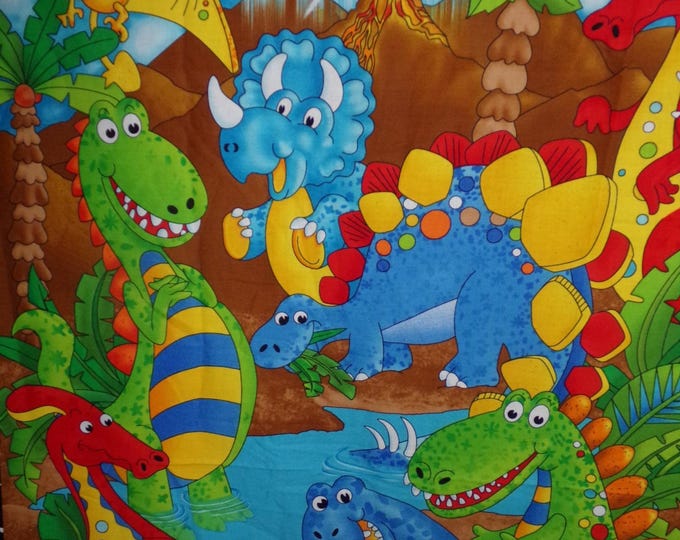 Baby Dinosaur Fabric Panel / Nursery Fabric Panel / Kids Fabric Panel ...