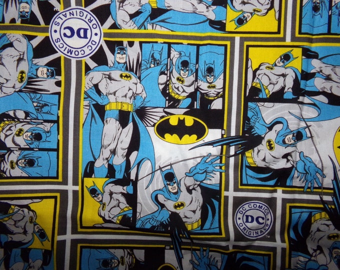 Vintage Batman Fabric / D C Comics Original Fabric / Super Hero Fabric ...