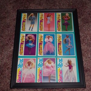 Vintage Framed Barbie Trading Cards / Themed Framed Trading Cards ...