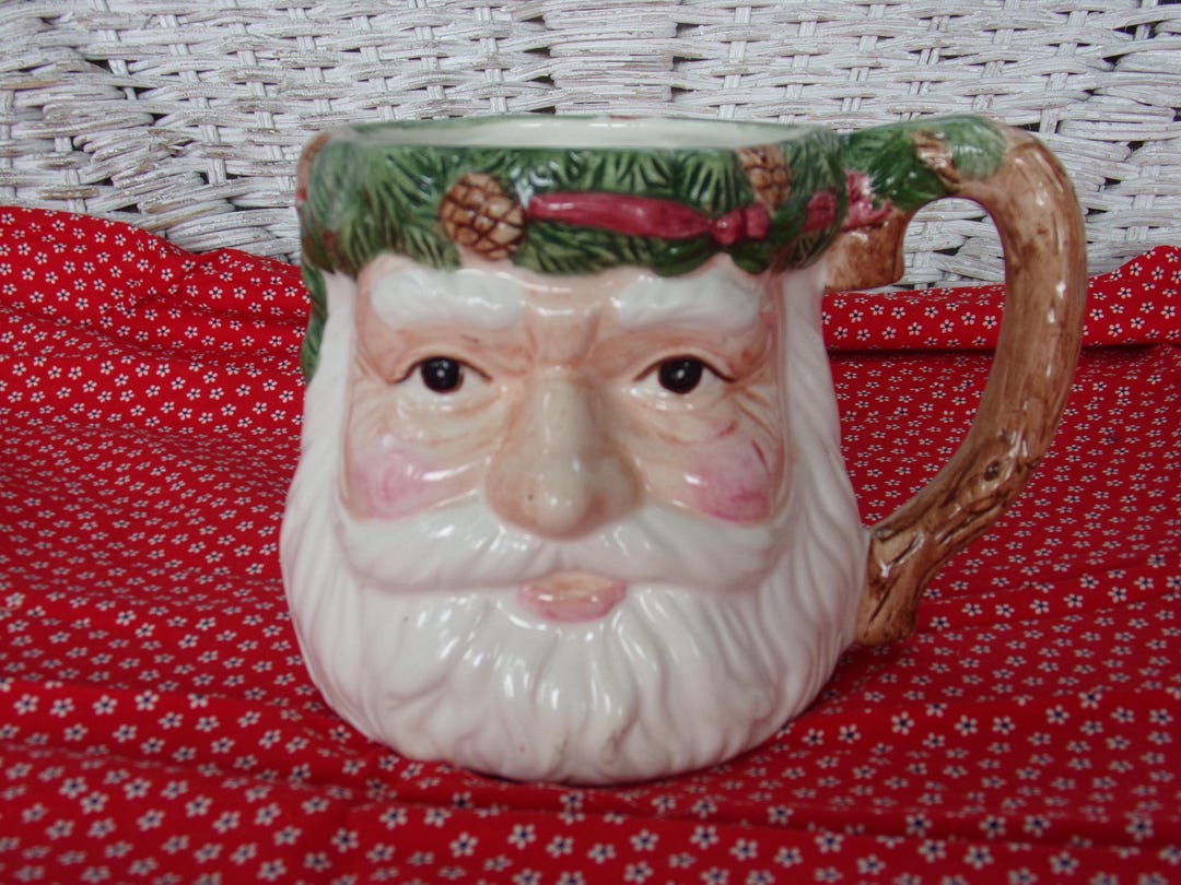 Vintage Santa Head Mug / Old World Santa Head Coffee Mug / Nantucket ...