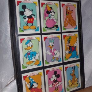 Vintage Framed Mickey Mouse Disney Cards / Childrens Room Decor ...