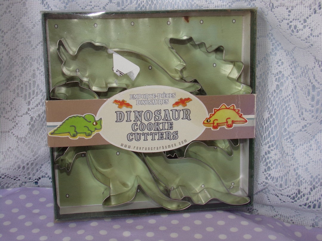 Childrens Dinosaur Cookie Cutter Set / 5 Piece Set Dinosaurs / Dinosaur ...