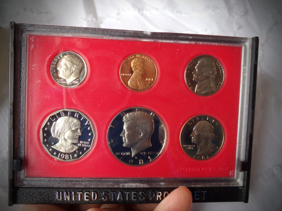 Vintage 1981 Proof Coin Set / United States Proof Set / Coin Collector ...