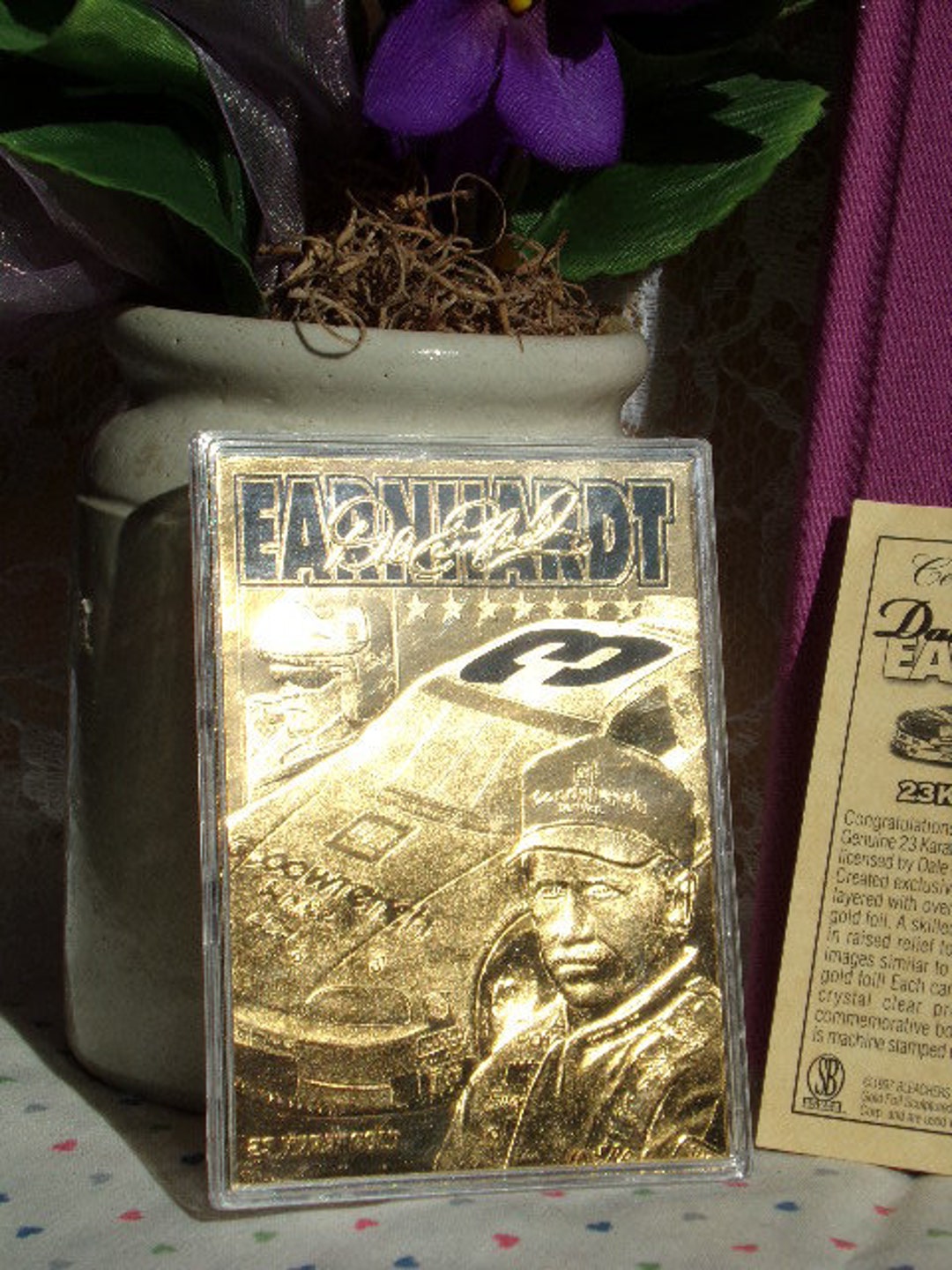 Nascar Race Driver Dale Earnhardt Gold Card / 23 Kt Gold Card Dale ...
