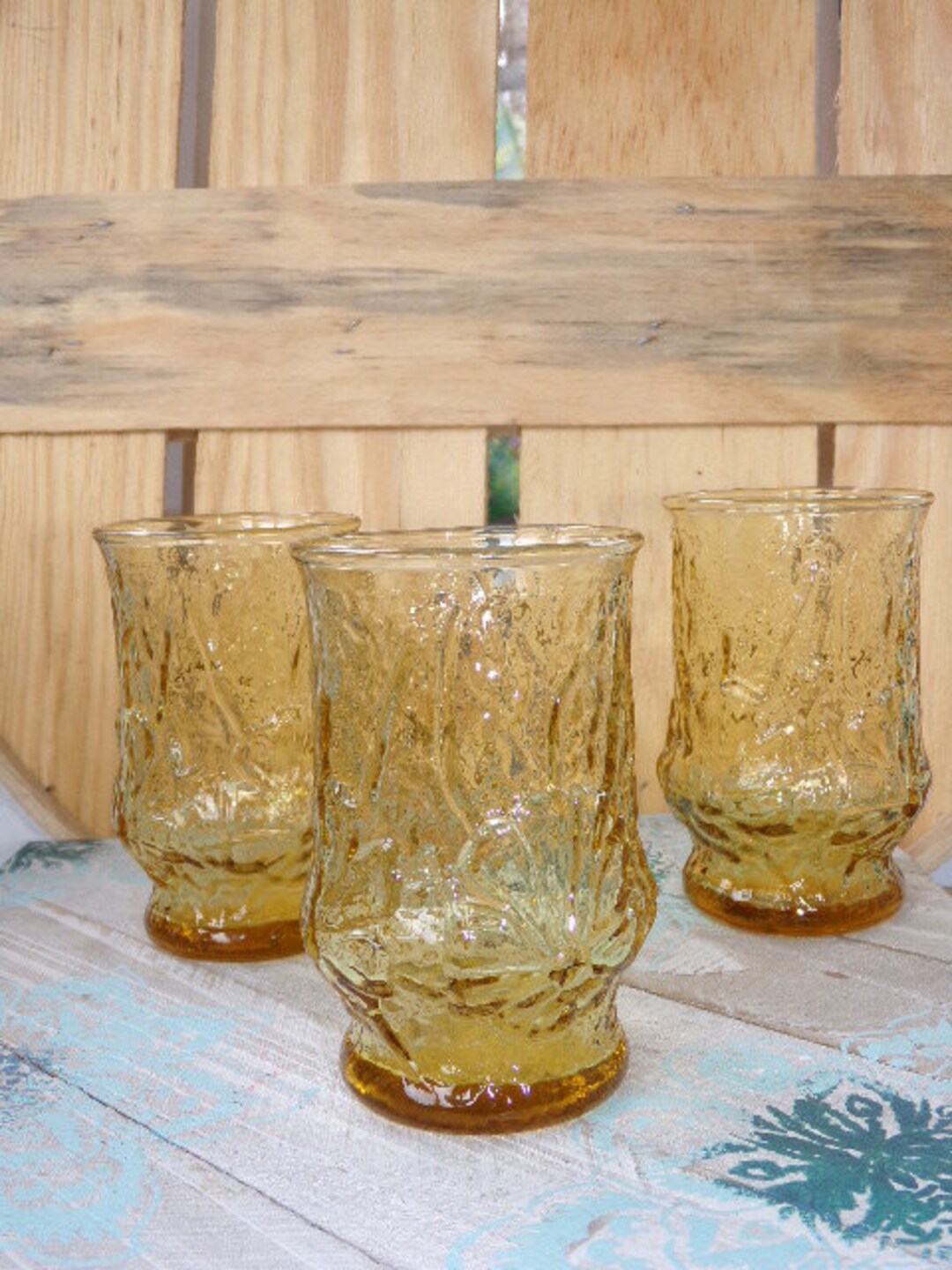Vintage Anchor Glass's / Daisy Pattern Glass's / Vintage Glass Ware ...