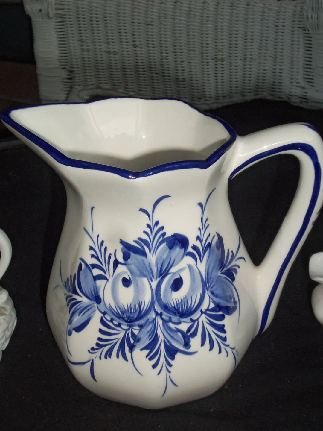 Water Pitcher / Portugal Decor / Hand Painted Drinking Pitcher, Cobalt ...