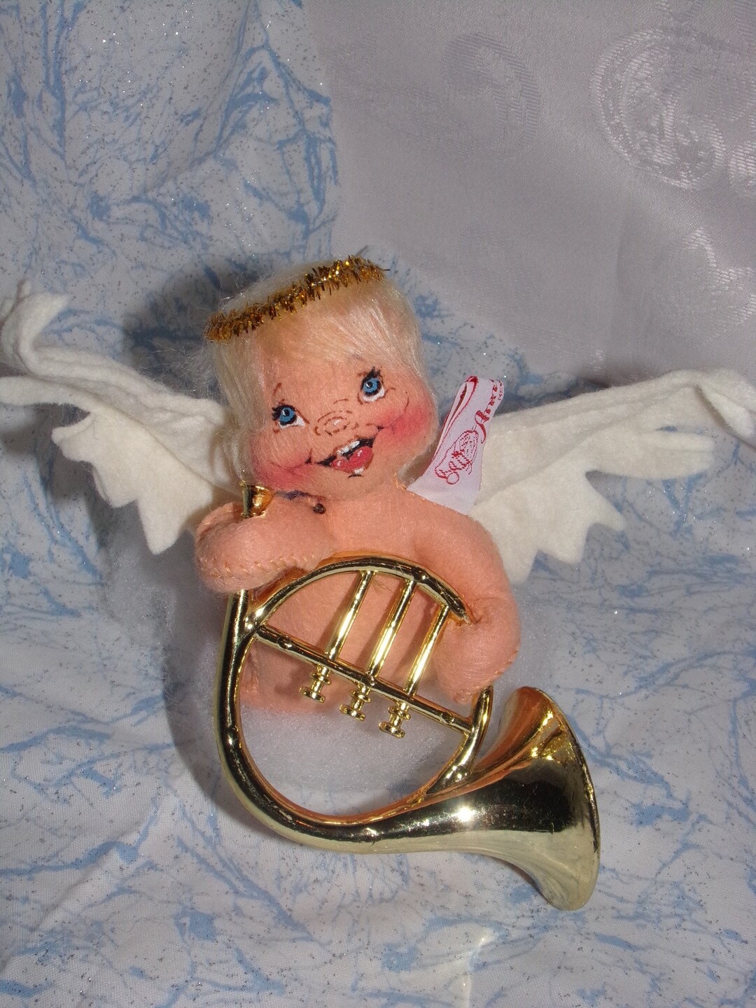 Vintage Angel With Instrument Decor / Vintage Annalee Angel on Cloud ...