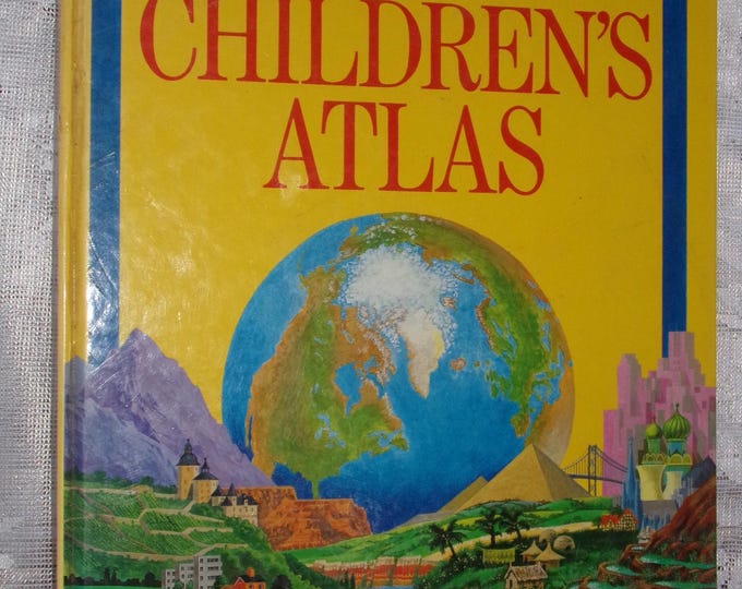 Vintage Childrens Atlas Book / Maps of the World / Facts of the World ...
