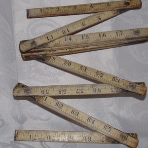 Vintage Carpenter Ruler / Victor Zig Zag Wooden Ruler / Antique ...