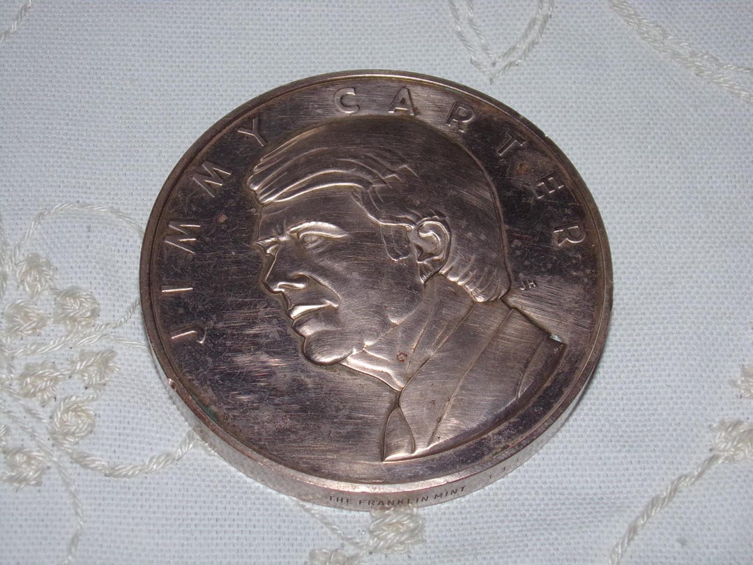 Old Coin / Large Solid Bronze Coin / Franklin Mint Medal Coin ...