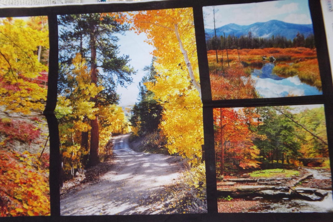 Fall Fabric Panel / Fall Scapes 2 Fabric / Designer Fabric / Fall Color ...