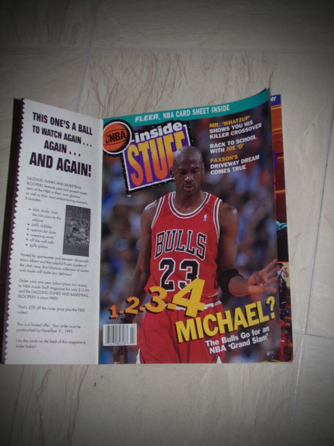 Vintage NBA Inside Stuff Magazine / Michael Jordan Magazine 1993 ...