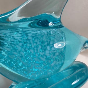Vintage Handblown Turquoise-blue Glass Swan Figurine by Altaglass Co ...