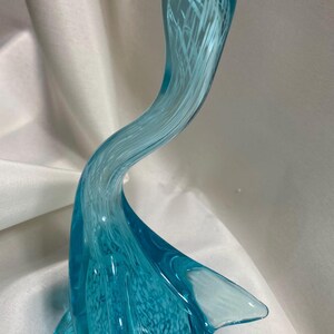 Vintage Handblown Turquoise-blue Glass Swan Figurine by Altaglass Co ...